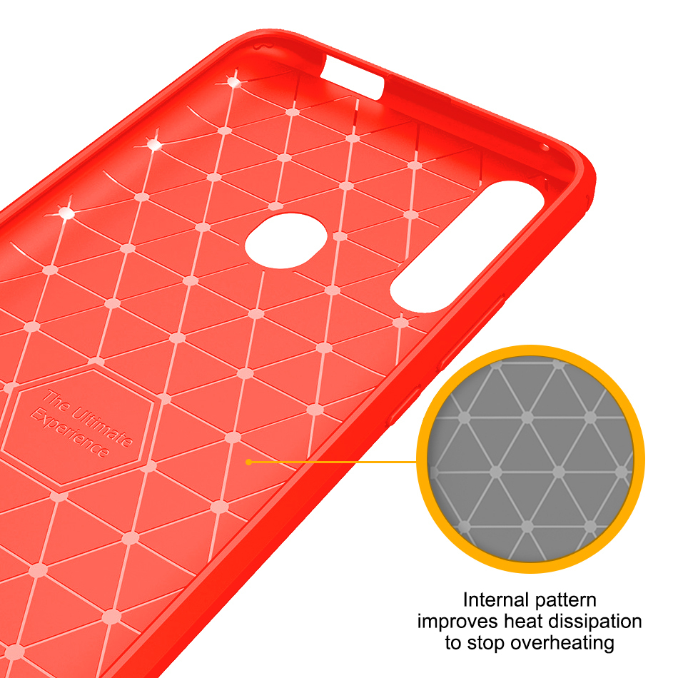 Flexi Slim Carbon Fibre Case for Huawei Y9 Prime 2019 (Red)